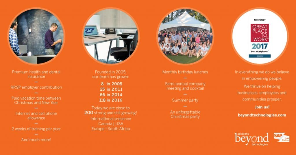 Beyond Technologies is named one of the top 25 best workplaces in ...