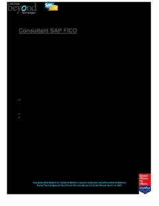 Consultant SAP FICO - Beyond Technologies