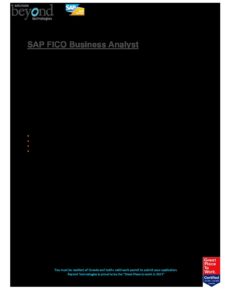 SAP FICO Business Analyst - Beyond Technologies