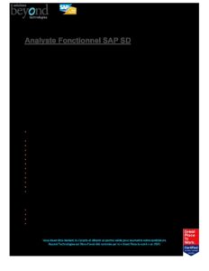Analyste Fonctionnel SAP SD - Beyond Technologies